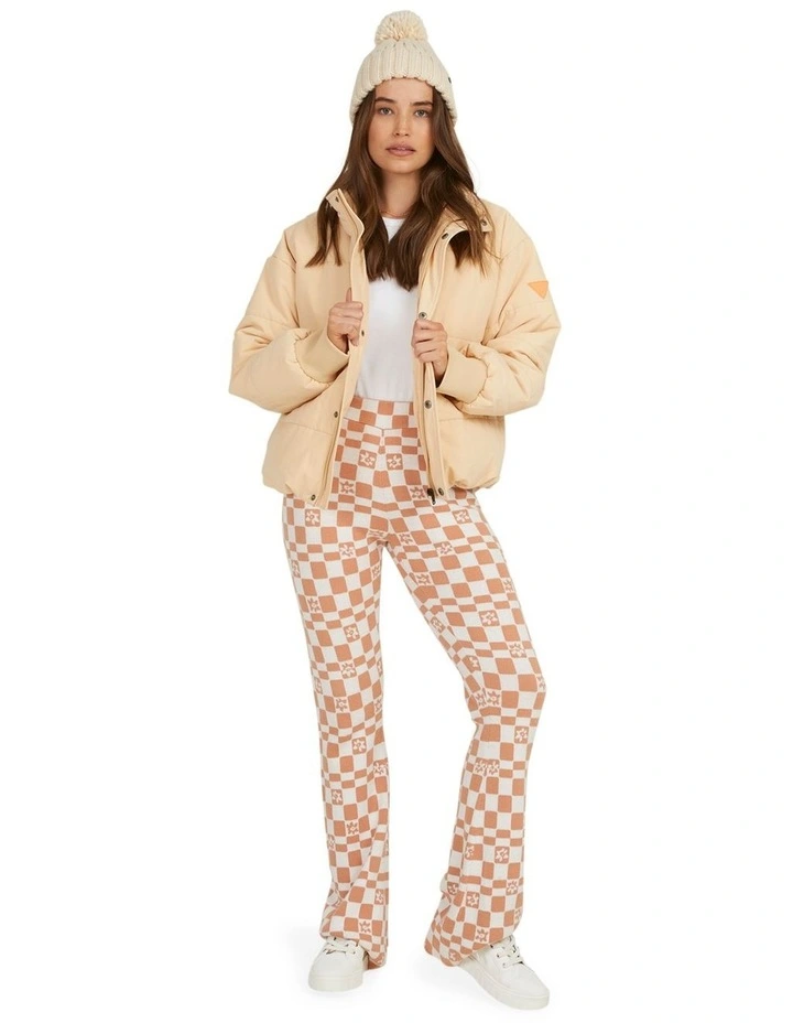 Roxy New Age Cropped Puffer Jacket in Beige | MYER