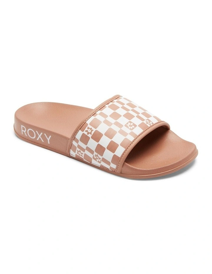 Roxy Slippy Slides in Brown Multi | MYER