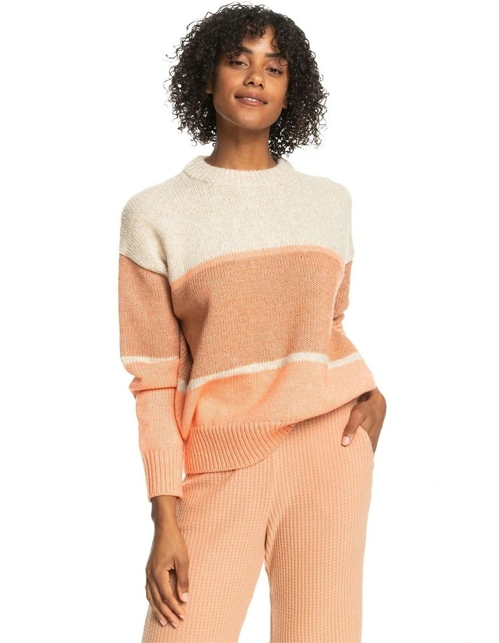 Roxy Too Far Crew Neck Jumper in Beige | MYER