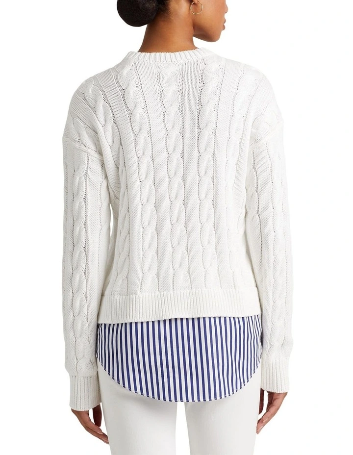 Lauren Ralph Lauren Layered Cable-Knit Sweater in | MYER