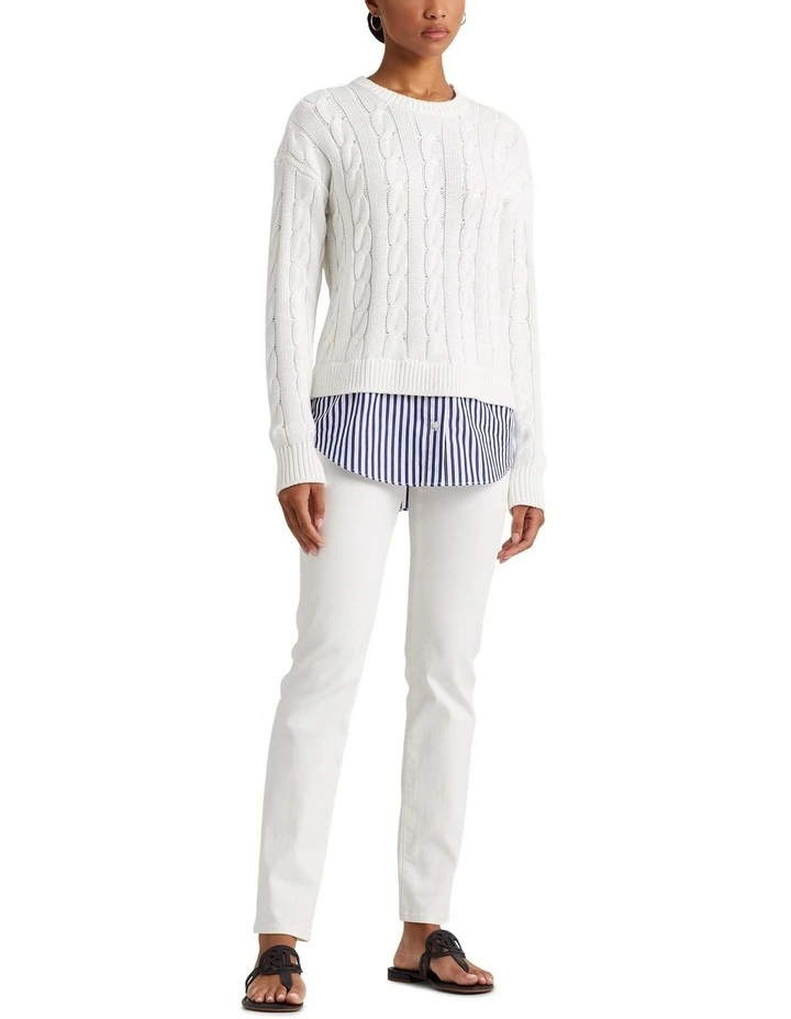 Lauren Ralph Lauren Layered Cable-Knit Sweater in | MYER