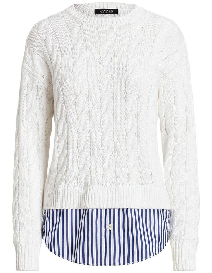 Lauren Ralph Lauren Layered Cable-Knit Sweater in | MYER
