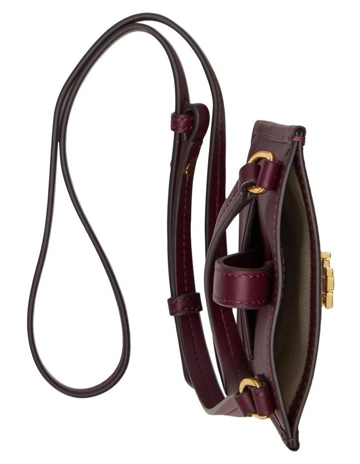 Lauren Ralph Lauren Leather Crossbody Tech Case in Red | MYER