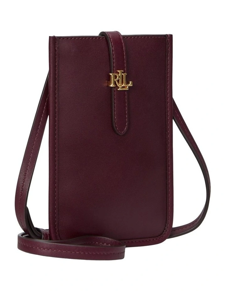 Lauren Ralph Lauren Leather Crossbody Tech Case in Red | MYER