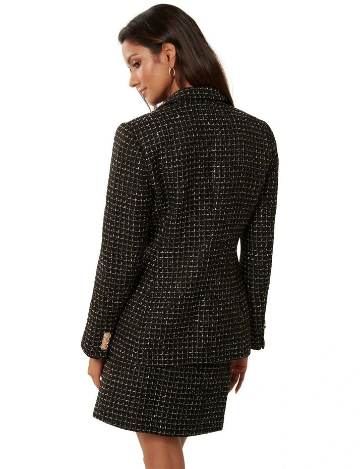 Forever New Ruby Boucle Blazer in Black | MYER