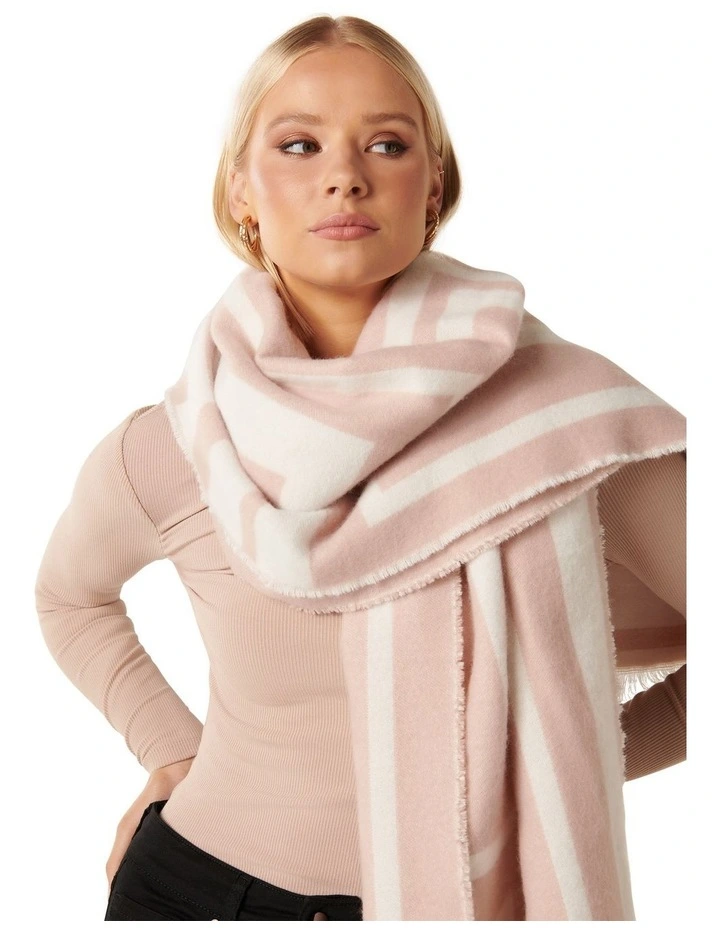 Forever New Georgia Geo Printed Scarf in Pink | MYER