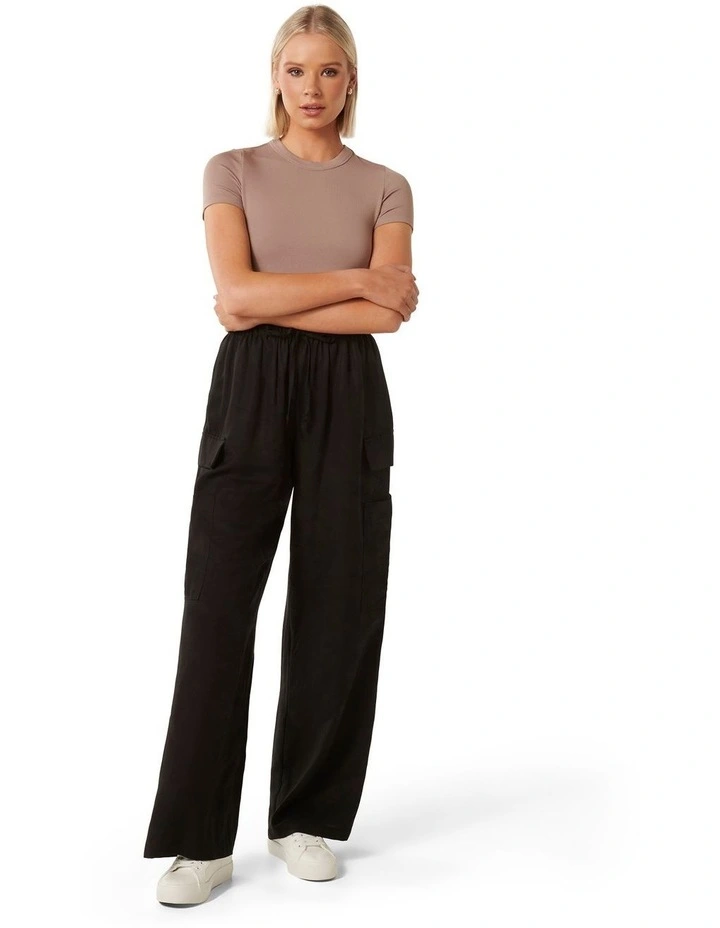 Forever New Abigail Wide Rib Neck T-shirt in Brown | MYER