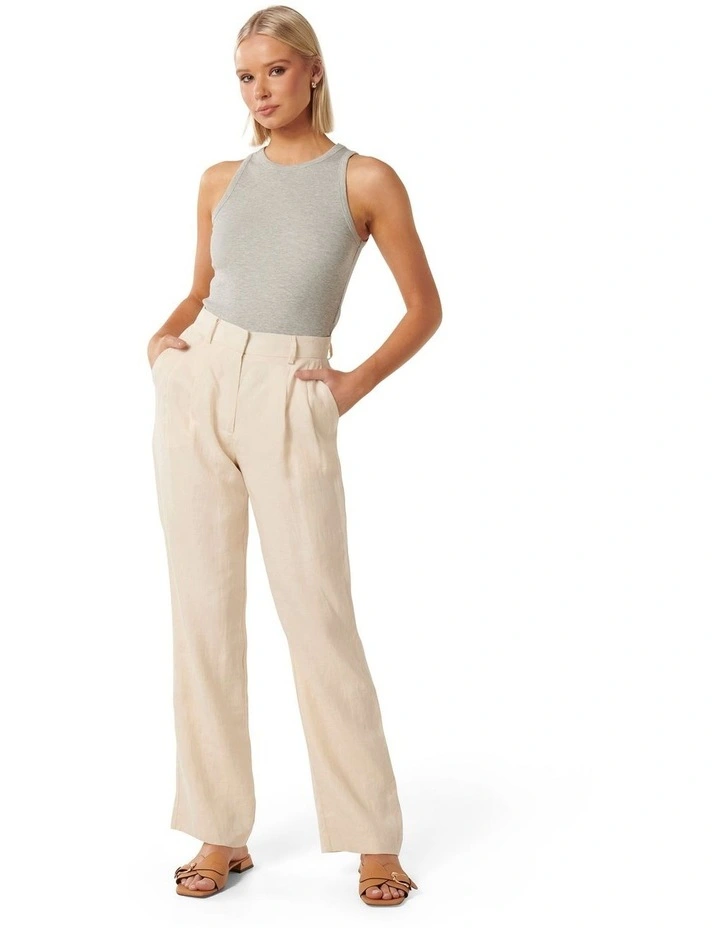 Forever New Remi Rib Racer Tank Top in Grey | MYER