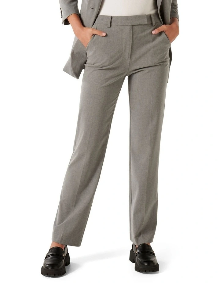 Forever New Stacey Slim Straight Leg Pants in Grey | MYER