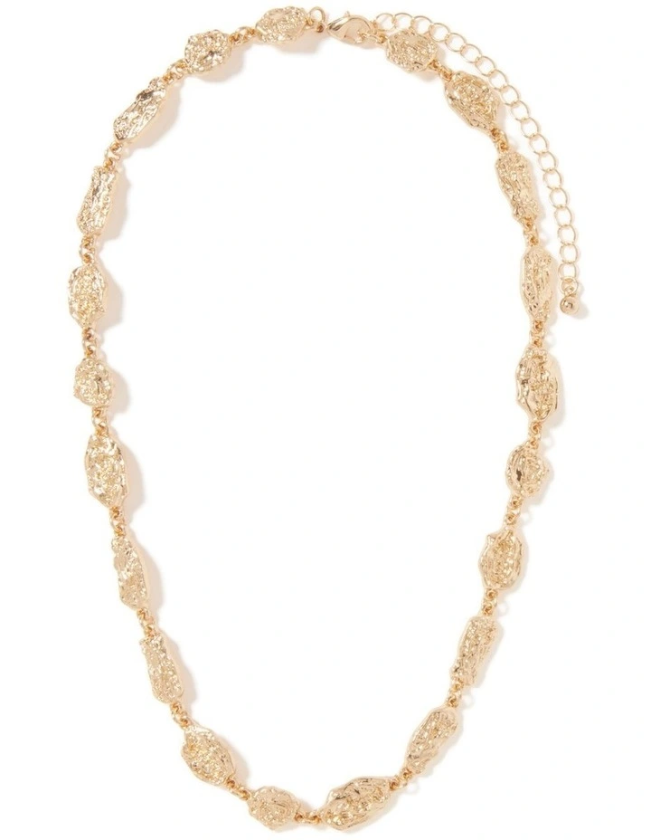 Forever New Signature Priscilla Textured Disc Necklace in Gold | MYER