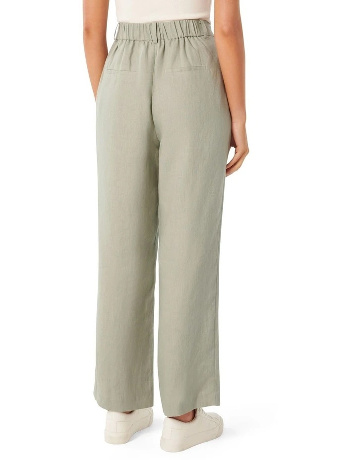 Forever New Demi Linen Pants in Green | MYER