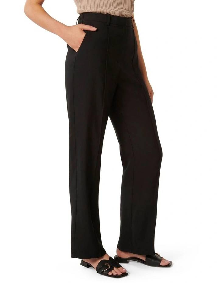 Forever New Robyn Relaxed Straight Leg Pants in Black | MYER