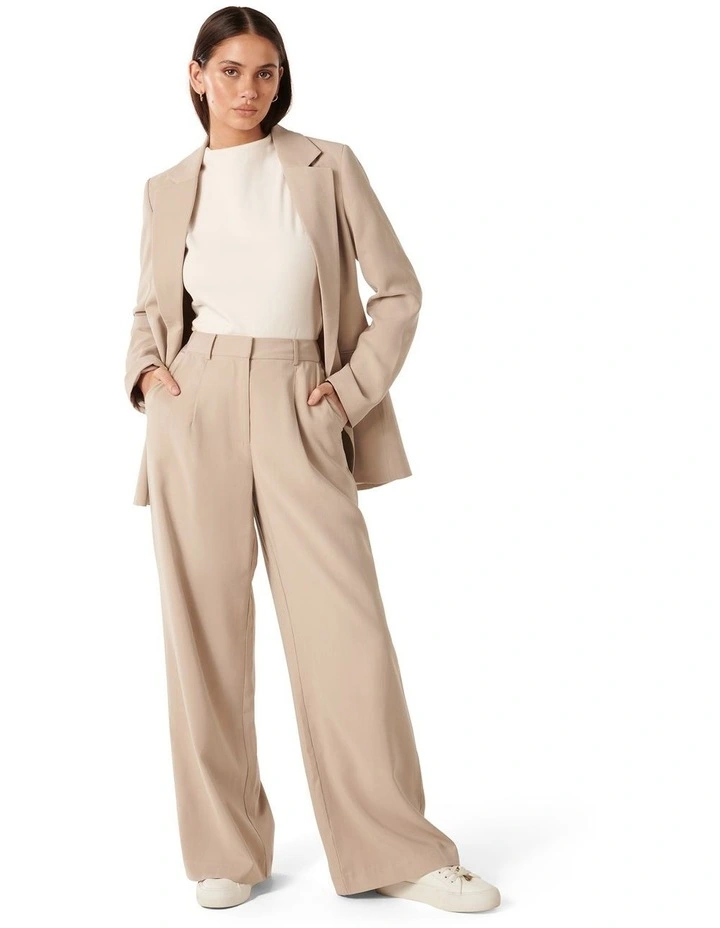 Forever New Fran Wide Leg Pants in Beige | MYER