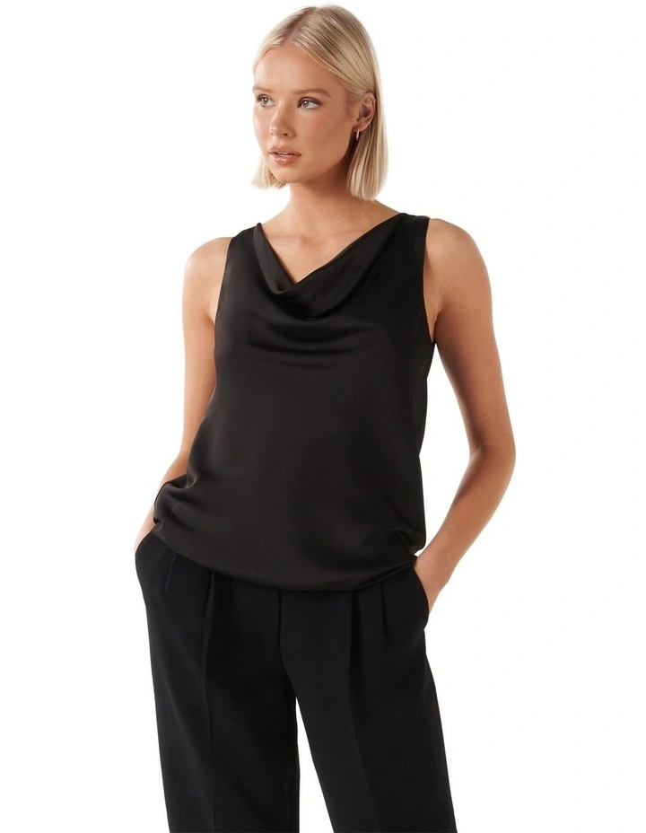 Forever New Kayley Cowl Cami Top in Black | MYER