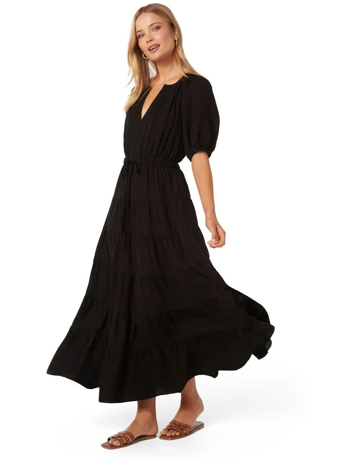 Forever New Gabe Midi Dress in Black | MYER