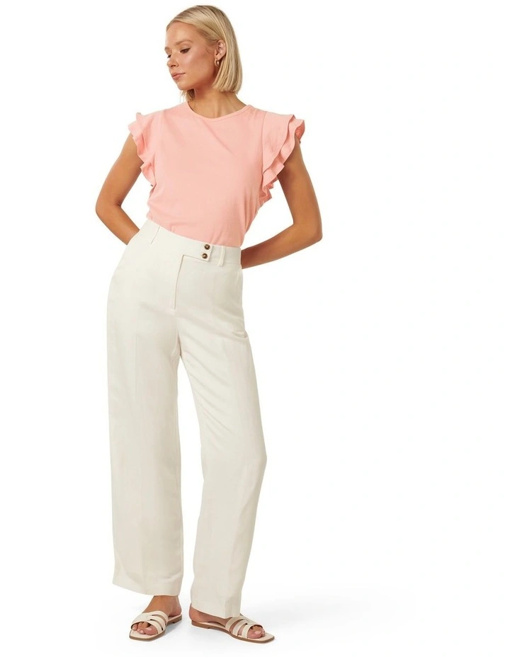 Forever New Hera Double Ruffle Top in Pink | MYER