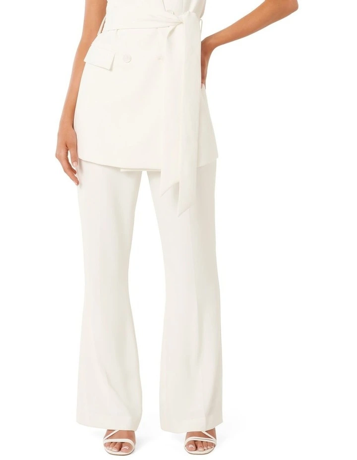 Forever New Imogen Flare Pants in White | MYER