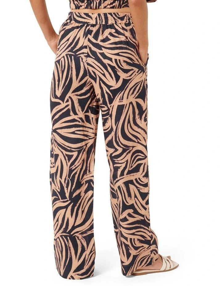 Forever New Livy Printed Linen Pants in Navy | MYER