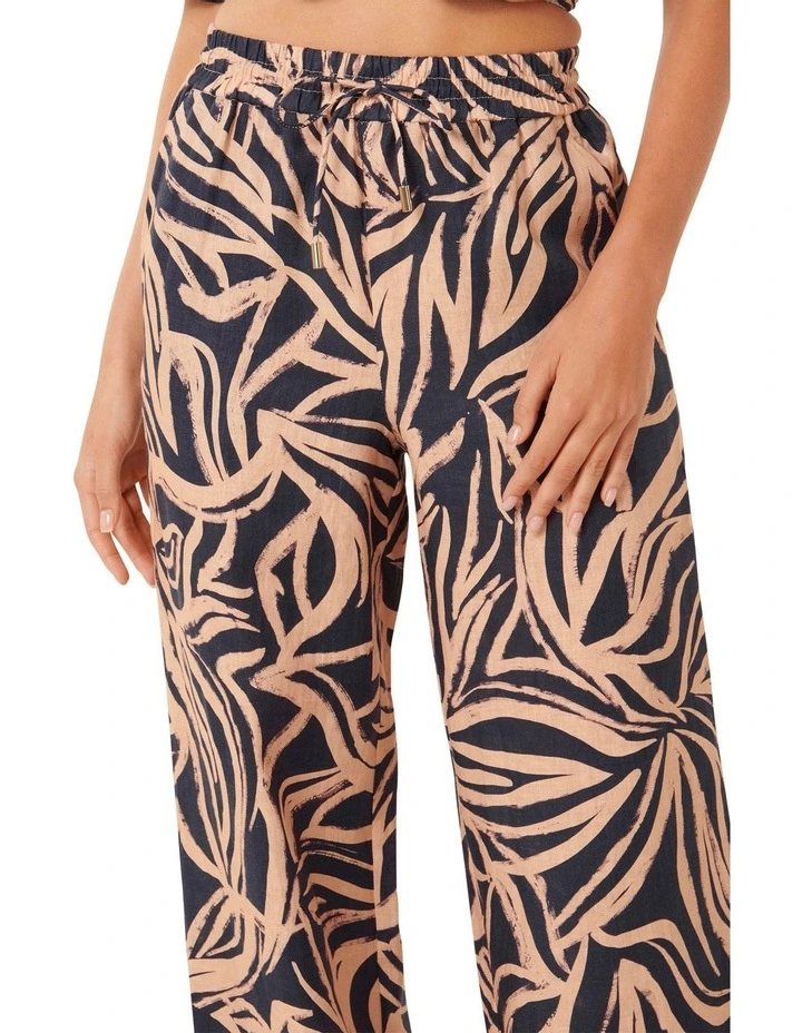 Forever New Livy Printed Linen Pants in Navy | MYER
