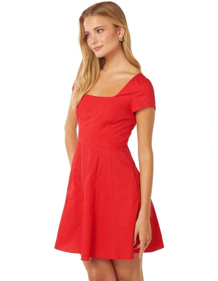 Forever New Regina Cap Sleeve Mini Dress in Red | MYER