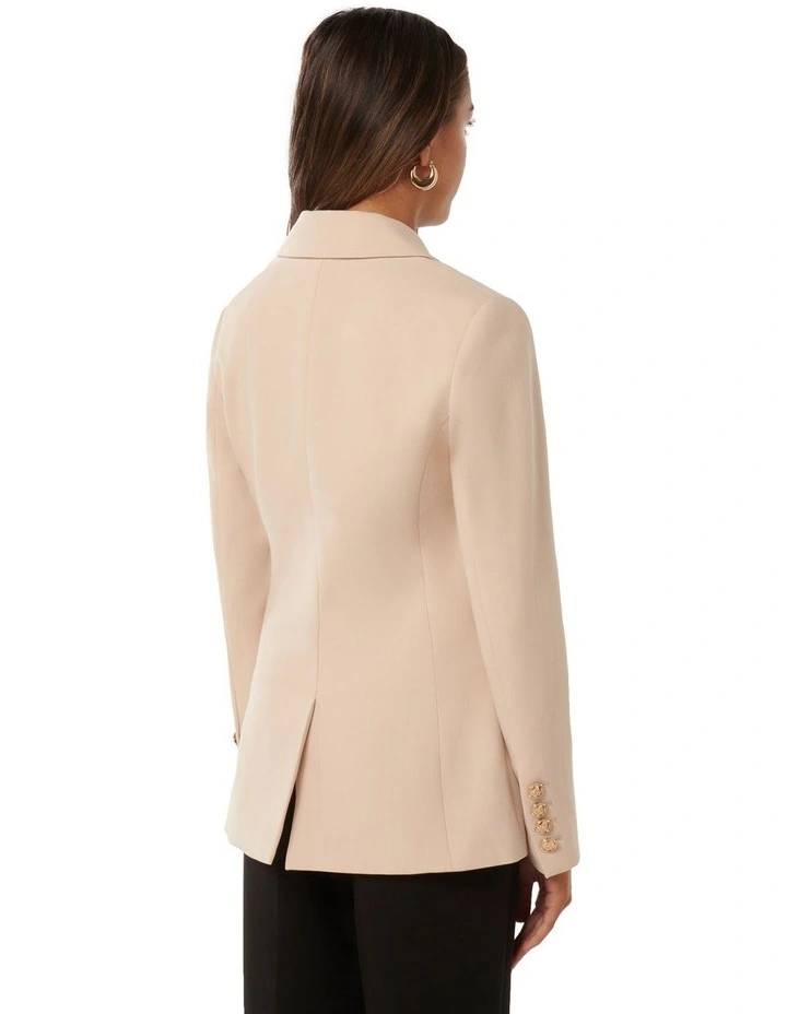 Forever New Immie Double Breasted Blazer in Cream | MYER