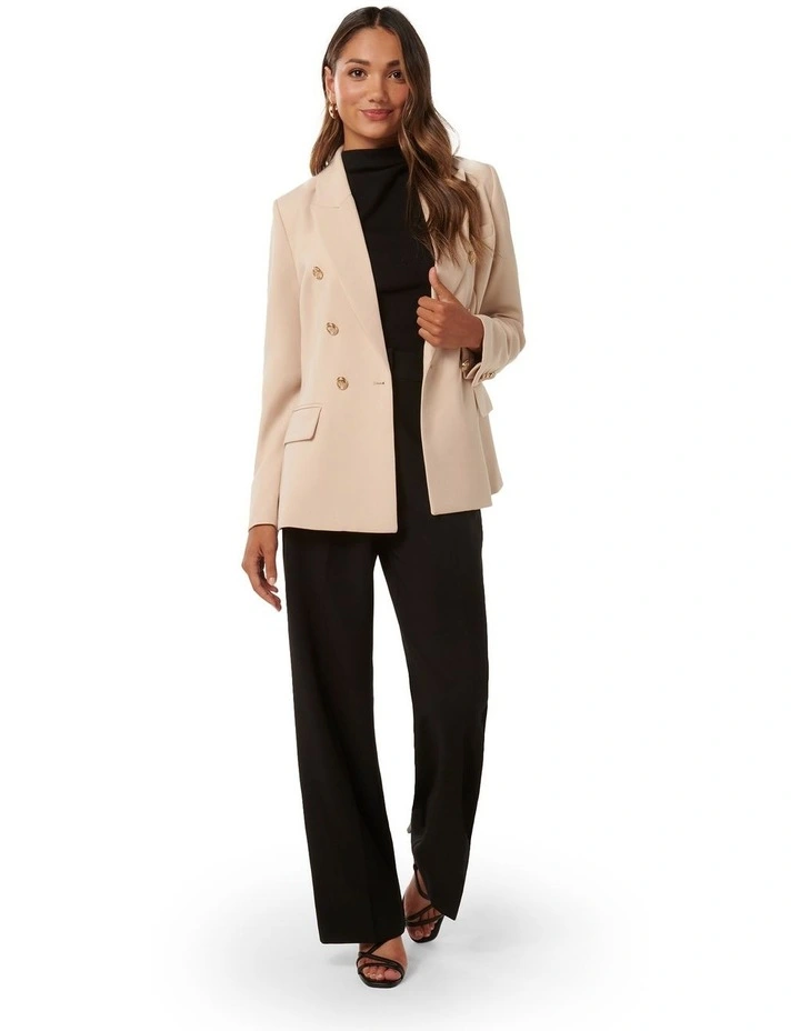 Forever New Immie Double Breasted Blazer in Cream | MYER
