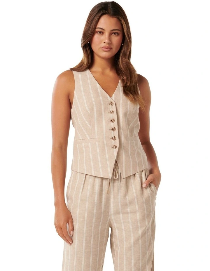 Forever New Imogen Waistcoat in Beige | MYER