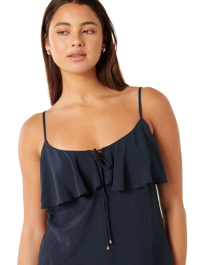 Forever New Cordelia Ruffle Camisole in Navy | MYER