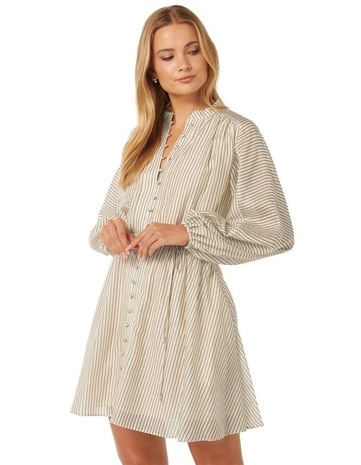 Forever New Miffy Pleated Bodice Mini Dress in Cream | MYER