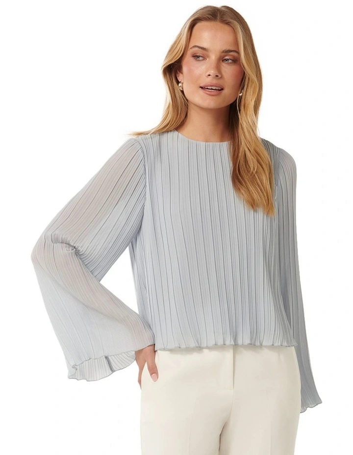 Forever New Paxton Pleated Shell Top in Blue | MYER