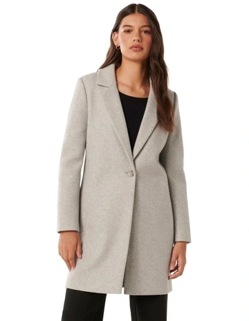 Forever New Anna Single Breasted Coatigan In Grey | MYER