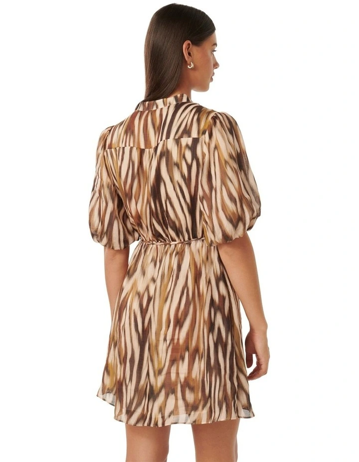 Forever New Loanna Mini Skater Dress in Brown | MYER