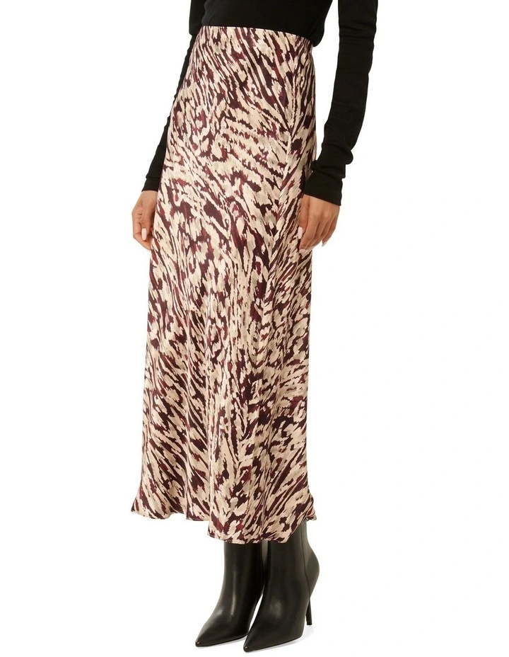 Forever New Prue Satin Bias Midaxi Skirt in Brown | MYER