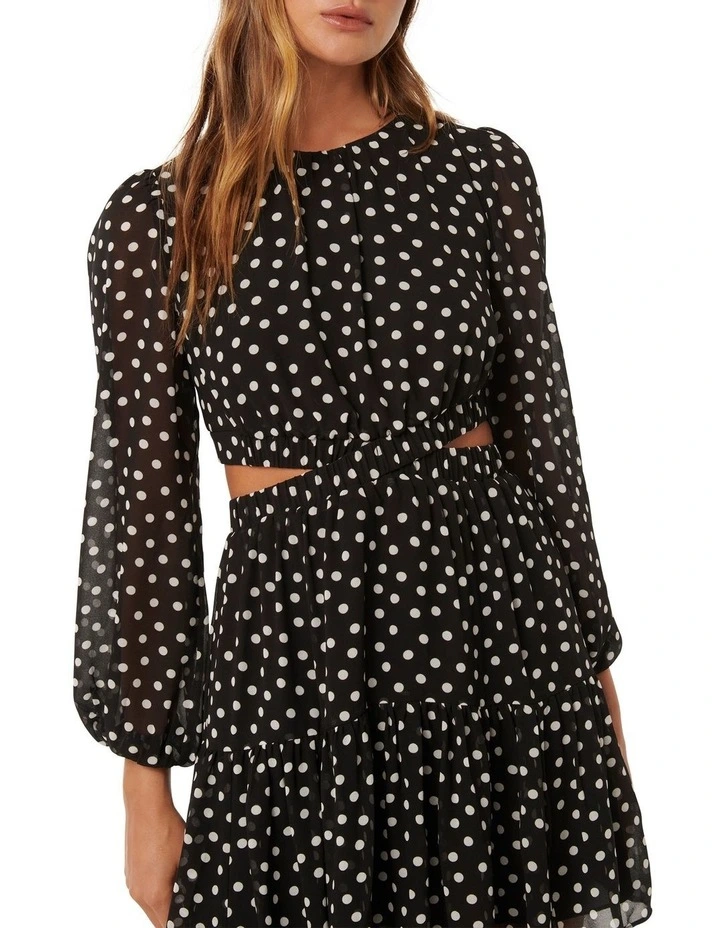 Forever New Eliza Elastic Waist Mini Dress in Black | MYER