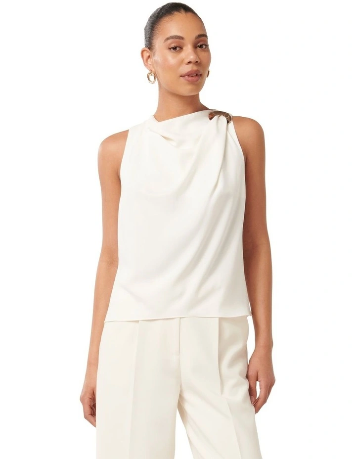 Forever New Dawn Hardware Tank Top in Ivory | MYER
