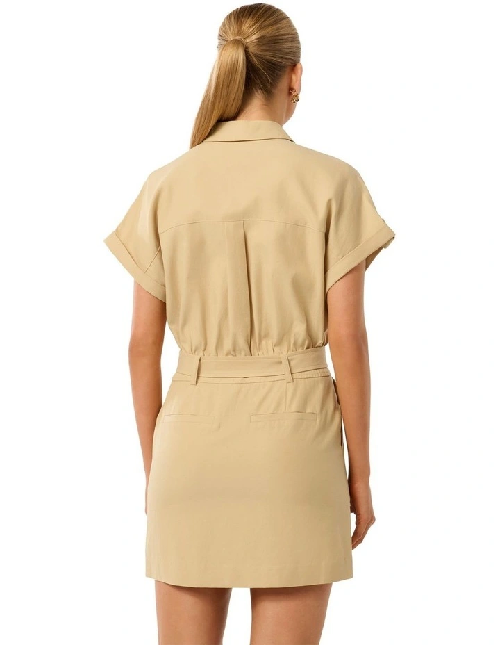 Forever New Bree Utility Mini Dress in Beige | MYER