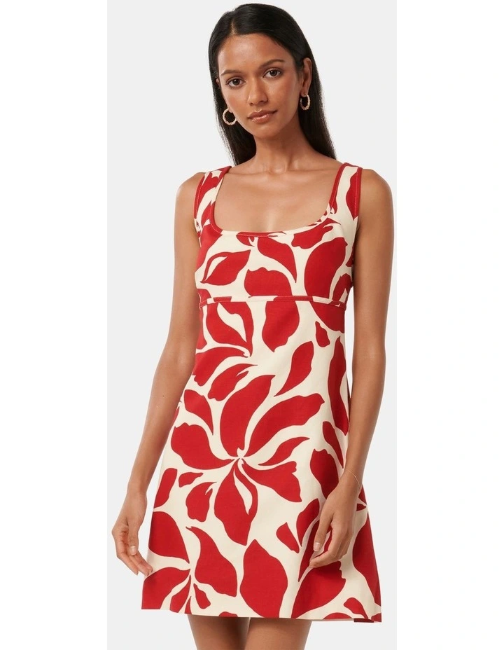 Forever New Petite Hadley Cutout Ruched Back Mini Dress in Multi | MYER