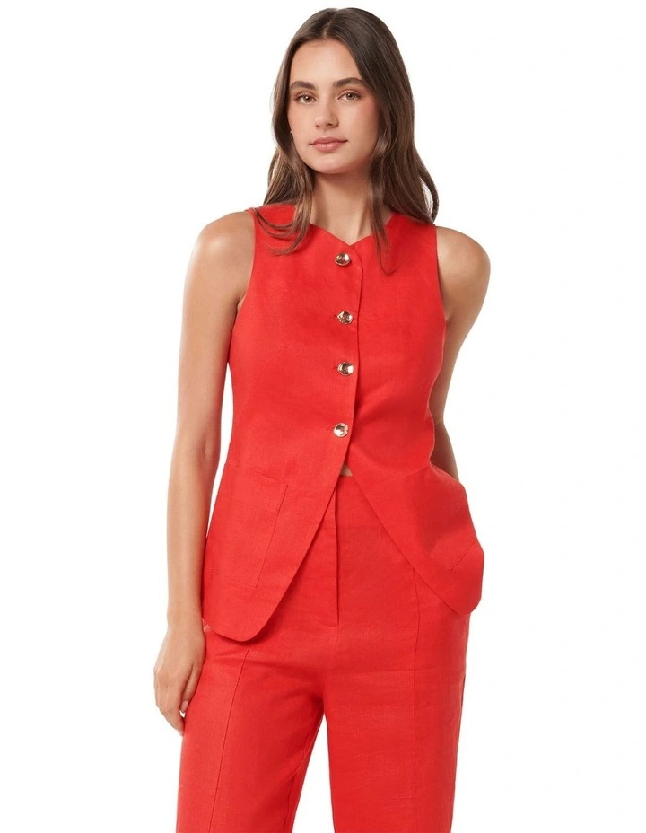 Forever New Clementine Soft Vest in Red | MYER