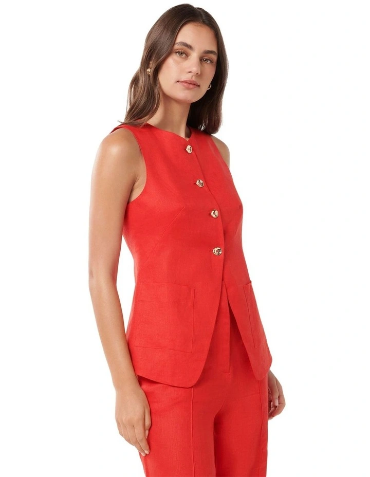 Forever New Clementine Soft Vest in Red | MYER