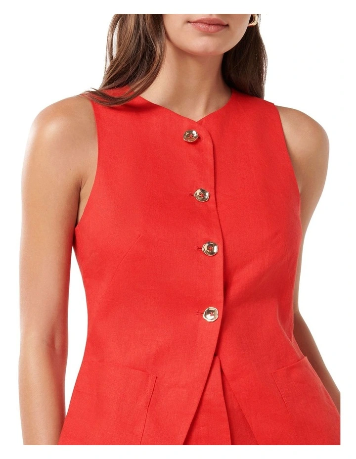 Forever New Clementine Soft Vest in Red | MYER