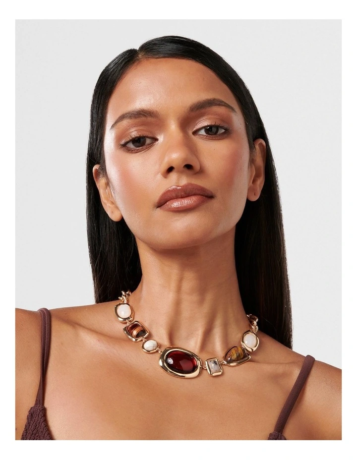 Forever New Signature Sylvia Stone Necklace in Multi | MYER