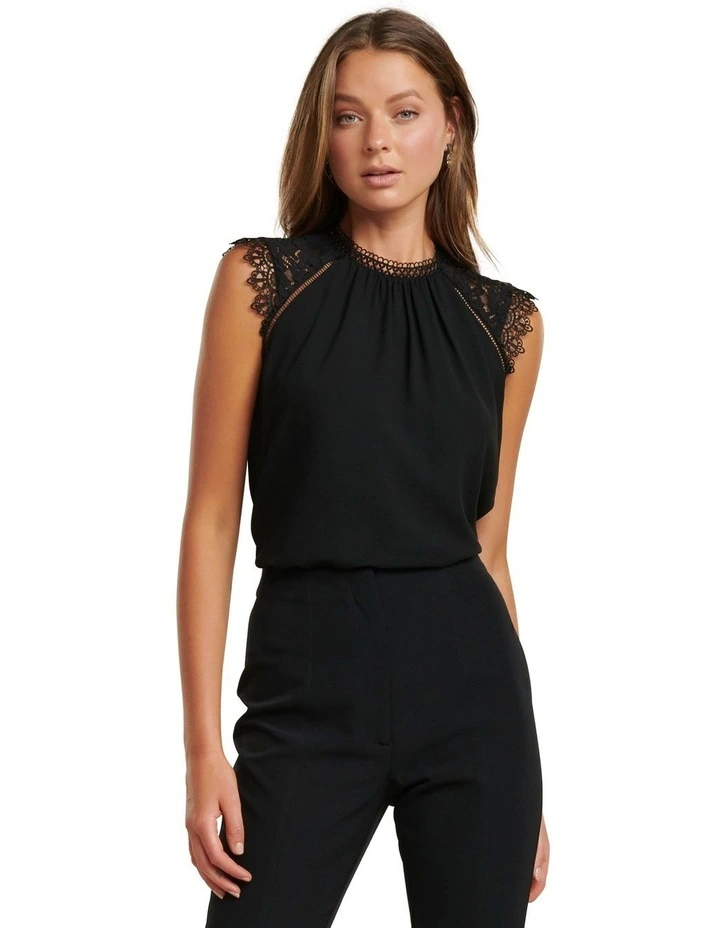 Forever New Lulu Lace Shoulder Top | MYER