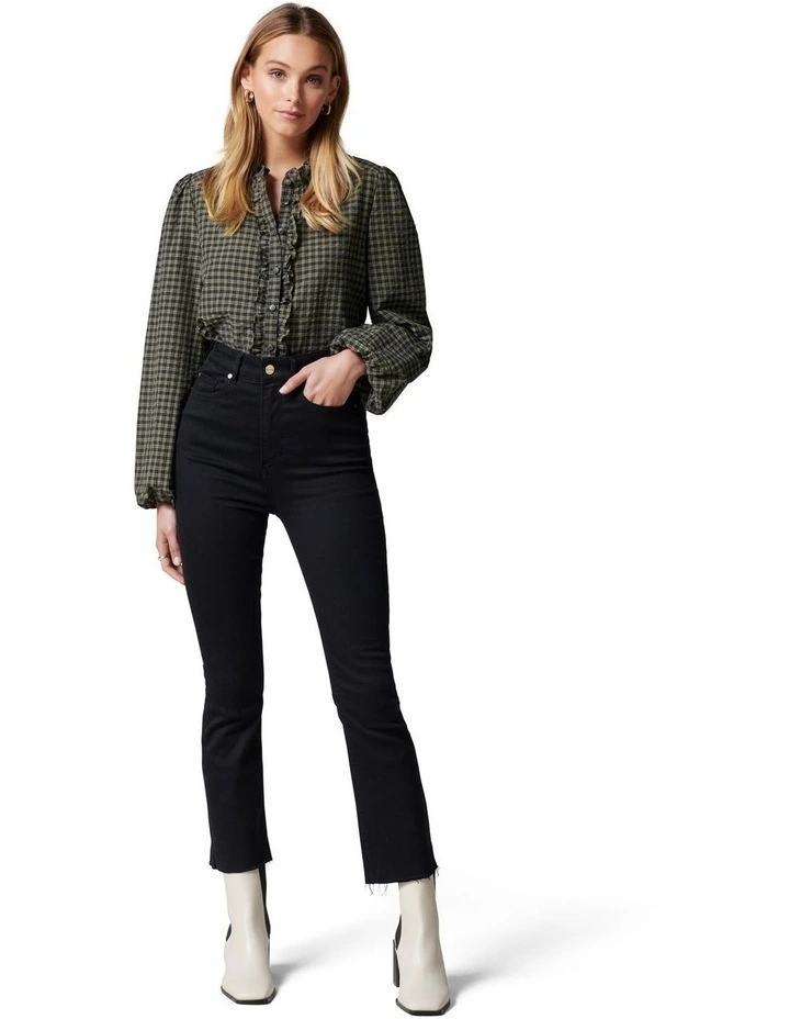 Forever New Anna Ruffle Check Blouse | MYER