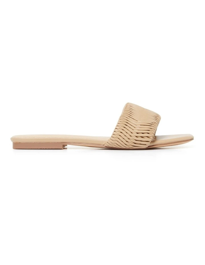 Forever New Sally Woven Slide in Beige | MYER