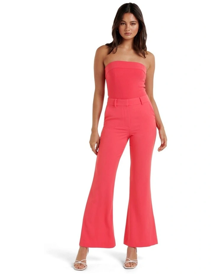Forever New Carly Crepe Bustier in Hot Raspberry | MYER