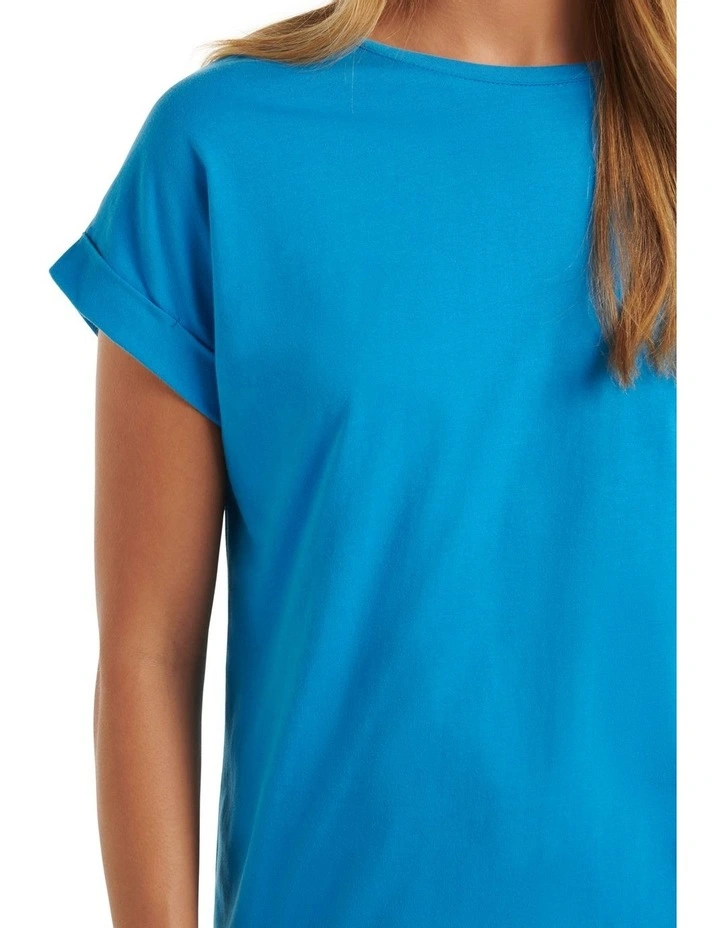 Forever New Cassie Boyfriend Tee in Intense Azure | MYER