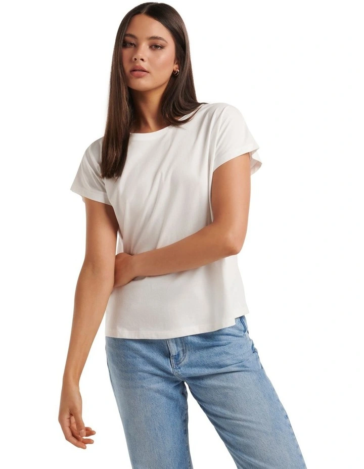 Forever New Callie Boyfriend Tee in White | MYER