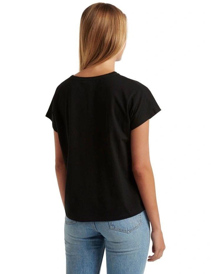 Forever New Callie Boyfriend Tee in Black | MYER