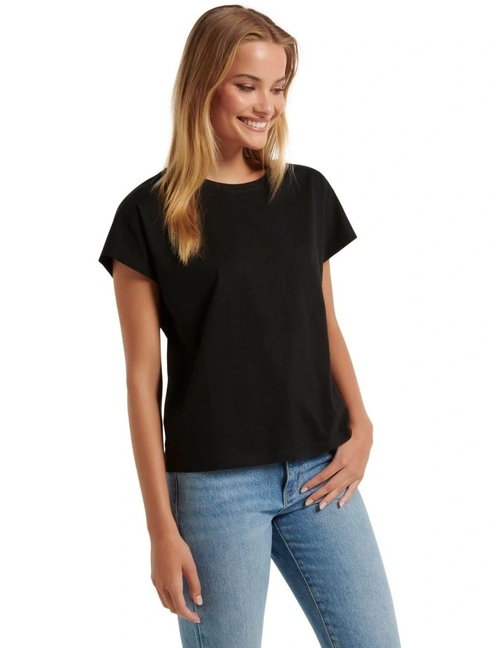 Forever New Callie Boyfriend Tee in Black | MYER