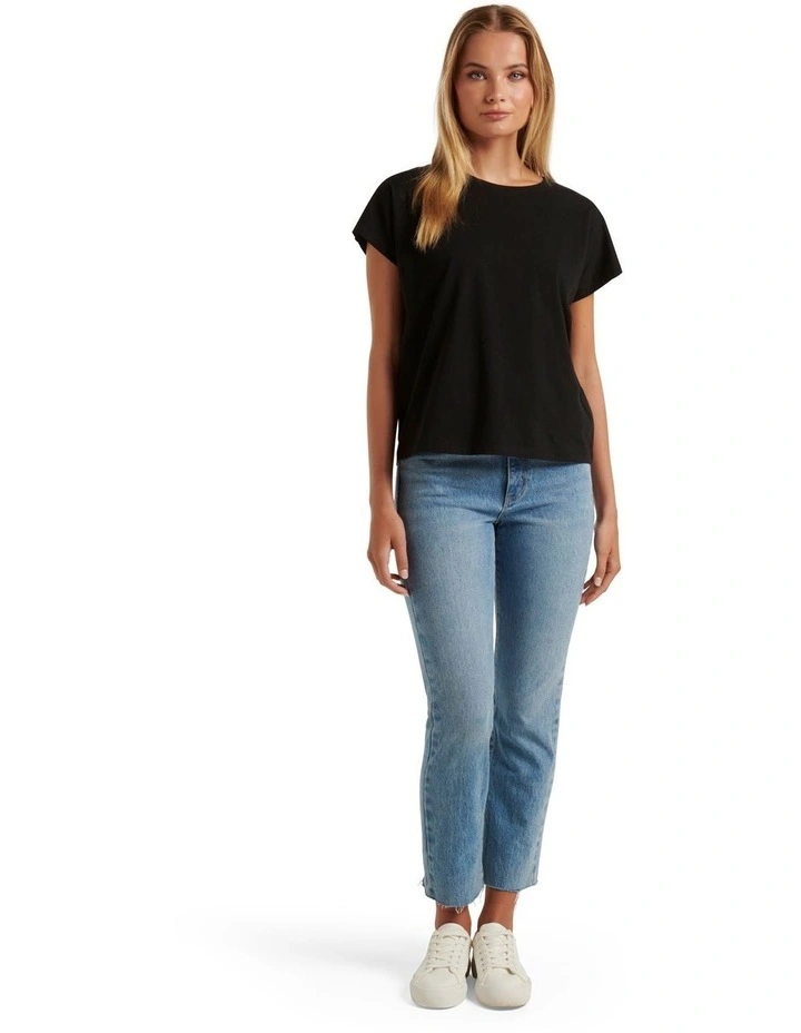 Forever New Callie Boyfriend Tee in Black | MYER